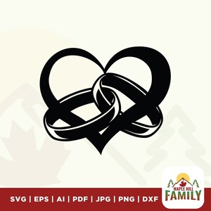 Heart Svg, Rings Svg, Wedding Heart Décor, Wedding Decorations, Wedding ...