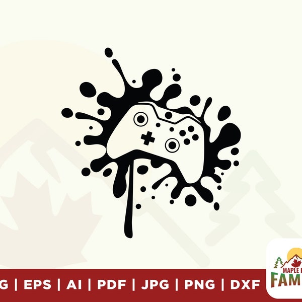 Controller Splatter Svg - Etsy