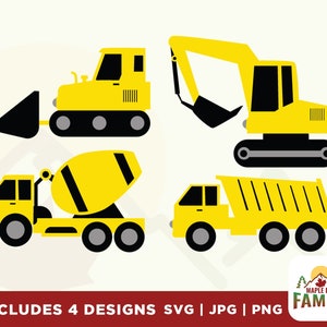 Construction Svg, Trucks Svg Files, Excavator Svg, Dump Truck Svg ...