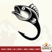 Fishing Hook Svg, Bass Fishing Svg, Fisherman Svg, Bass Fish Svg ...