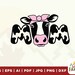 Cow Mom Svg, Cow Mama Svg, Cow Svg, Cow Mom Face With Bow, Kid Farm Cow ...