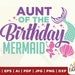 Aunt of the Birthday Mermaid Svg, Family Matching Party Squad Svg ...