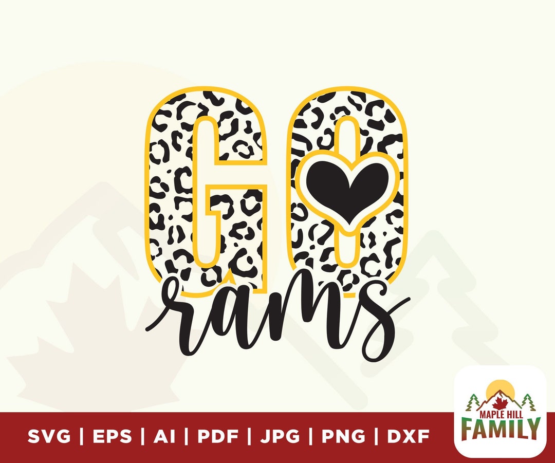 Go Rams Svg Leopard Go Rams Svg Rams Svg Rams Mascot Svg - Etsy
