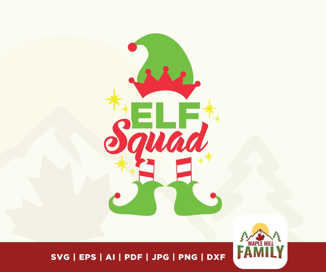 Elf Squad Svg, Elf Crew Svg, Kids Svg, Winter Svg, Family Shirt Design ...