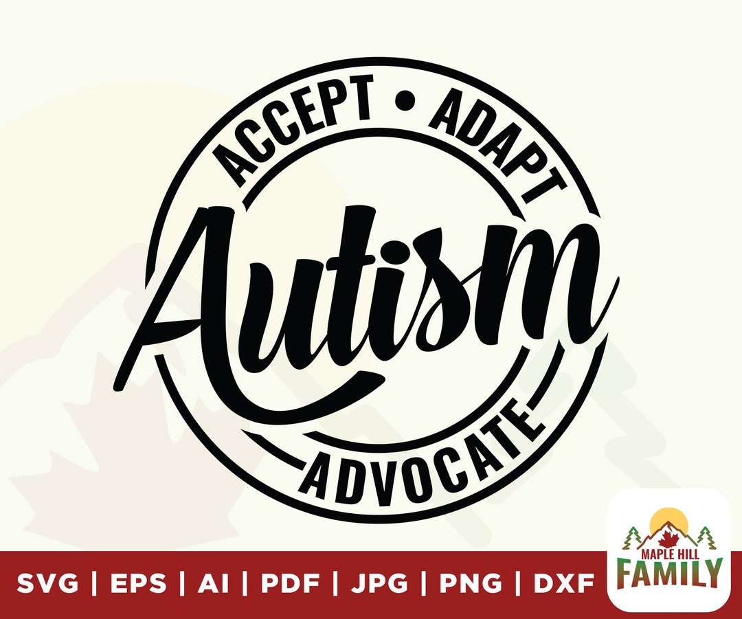 Accept Adapt Advocate Autism Svg Autism Awareness Svg Autism - Etsy