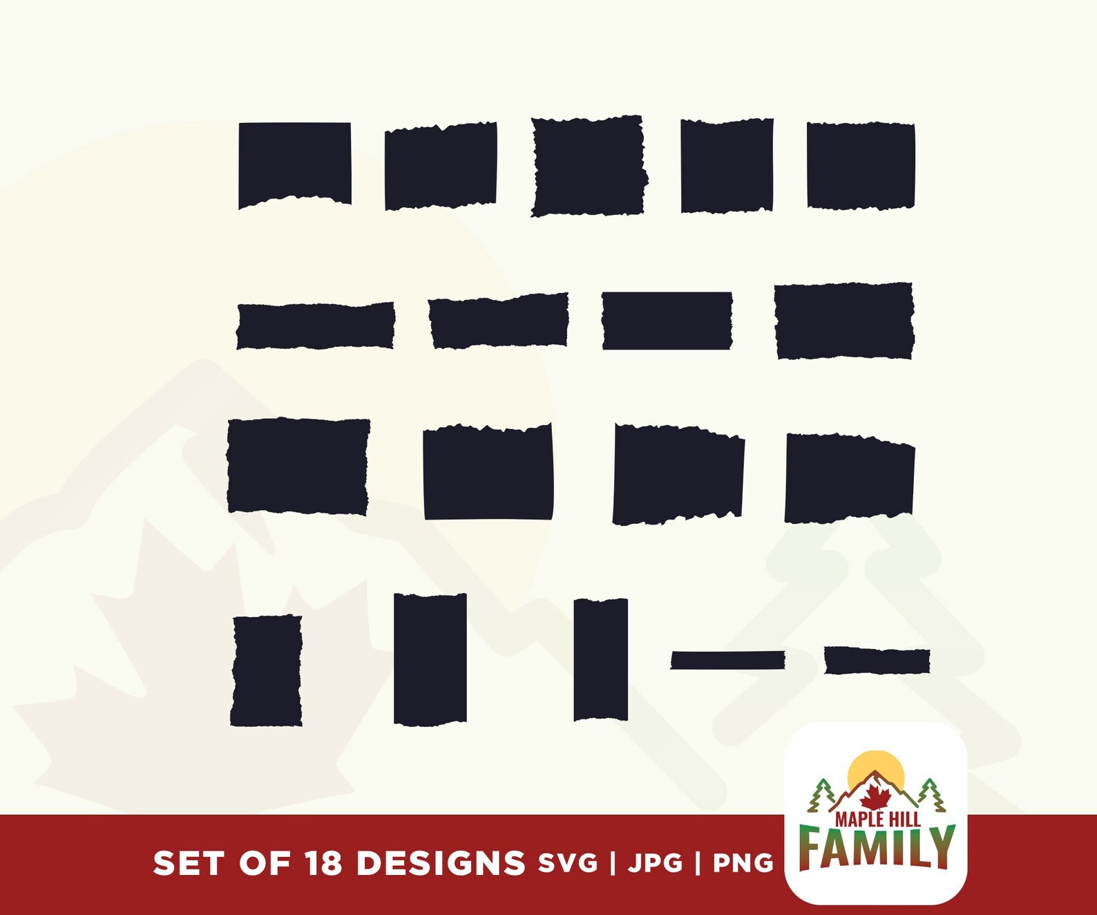 Torn Paper, Torn Paper Svg, Vector Clipart Set Svg, Scrap Pieces Border ...