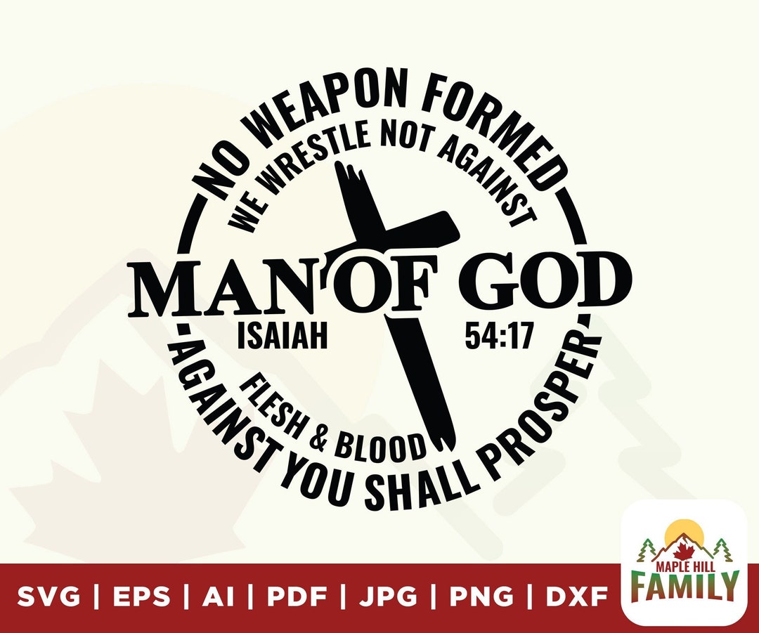 Man of God SVG, Christian T-shirt Design (digital Download) - Etsy