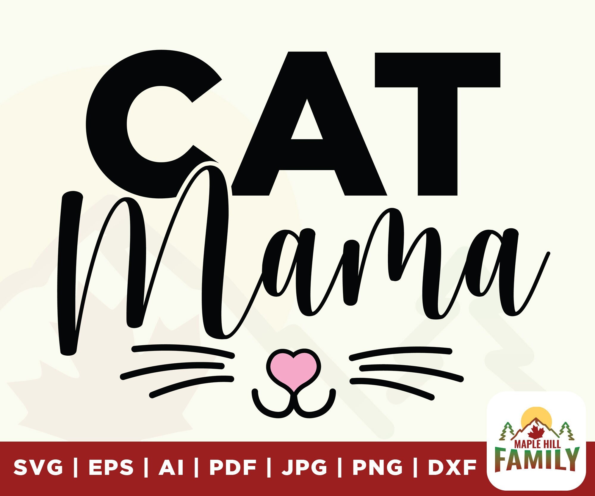 Cat Mama SVG Cat Mom Svg Cat Svg Mom Shirt Svg - Etsy