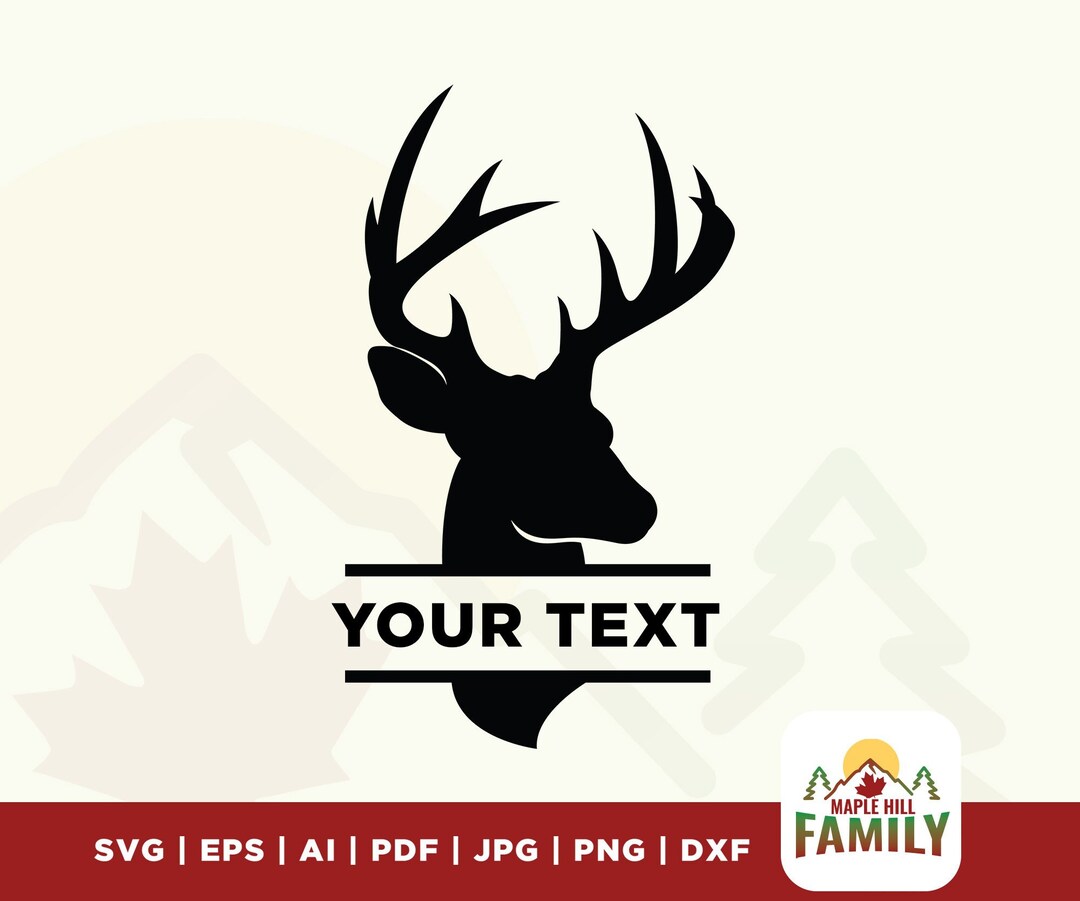 Deer Svg, Deer Split Monogram, Buck, Hunting, Png, Dxf Eps, Buck ...