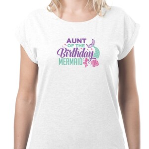 Aunt of the Birthday Mermaid Svg, Family Matching Party Squad Svg ...
