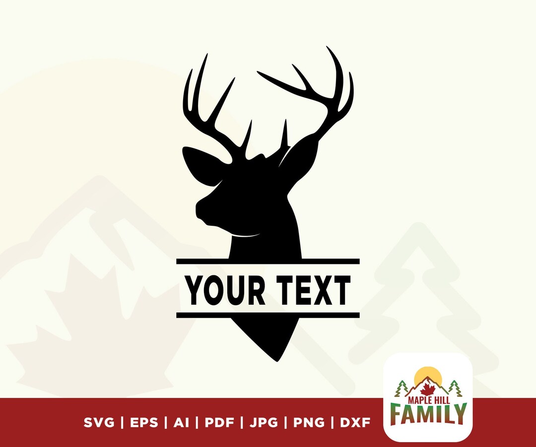 Deer Split Monogram, Deer Head Svg, Deer Svg, Buck Svg, Hunting ... Deer Split Monogram, Deer Head Svg, Deer Svg, Buck Svg, Hunting ...