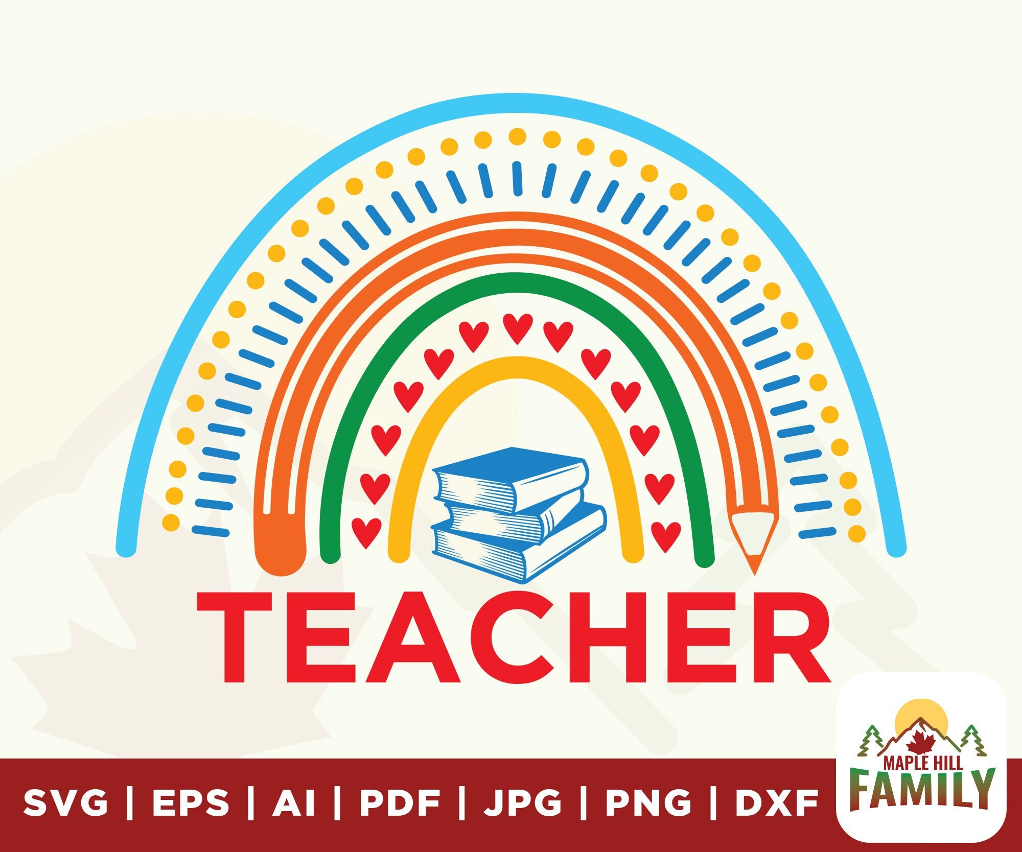 Teacher Rainbow Svg Teacher Life Svg Funny Teacher SVG - Etsy