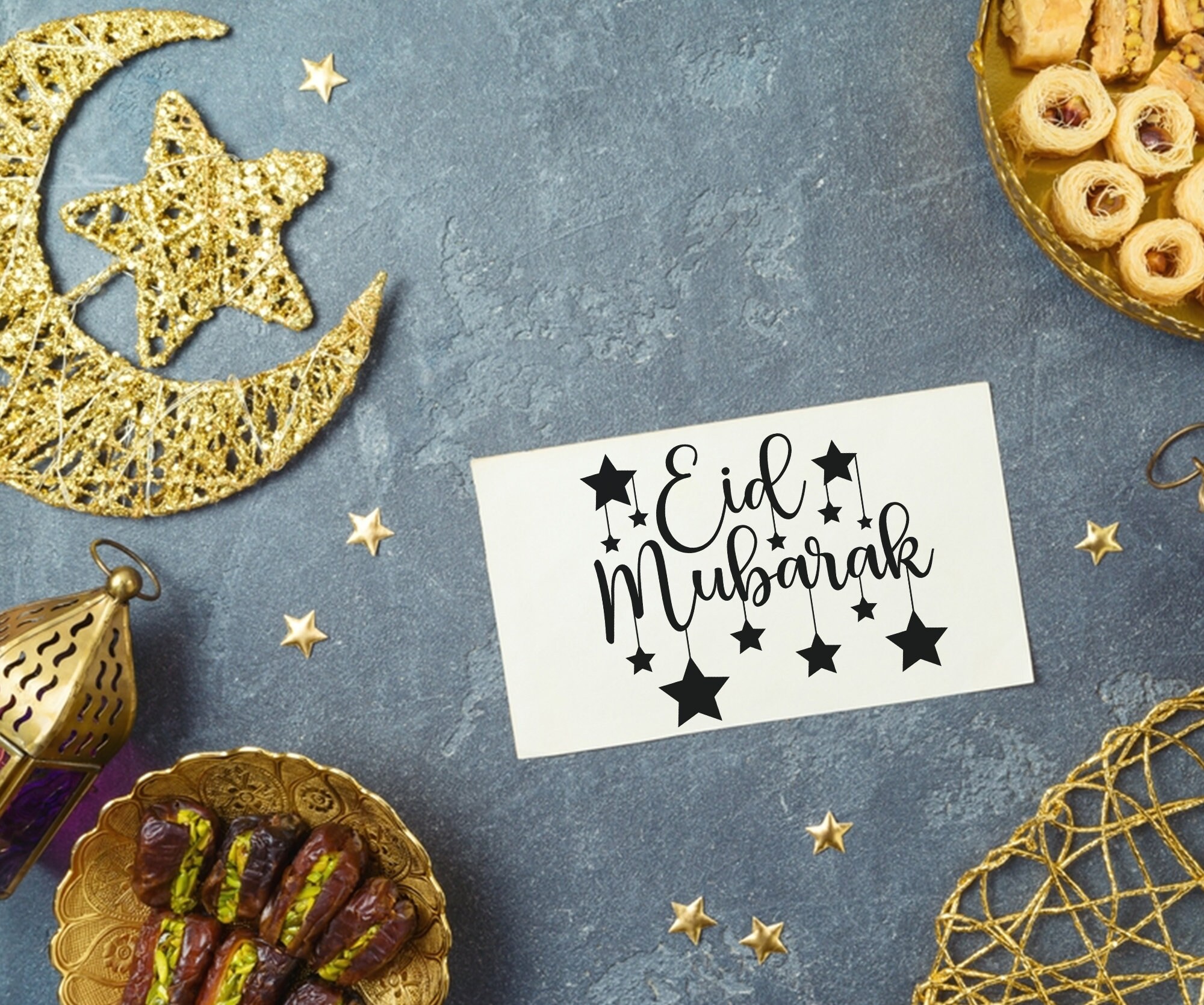 Eid Mubarak SVG Eid Mubarak Cake Topper SVG Eid Mubarak - Etsy