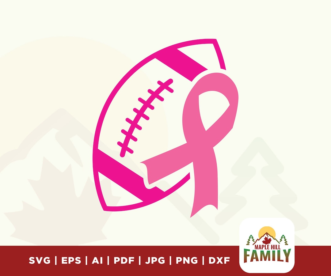 Breast Cancer Soccer Svg, Pink Ribben Svg, Fight Cancer Svg, Tackle ...