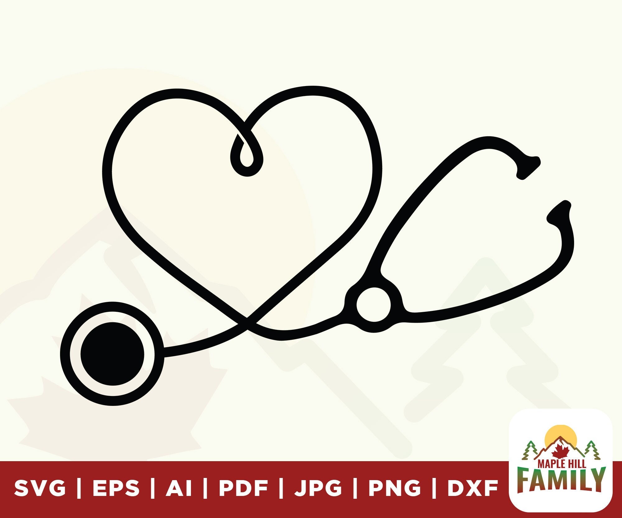 Nurse Stethoscope Svg Stethoscope Blossoms Svg Stethoscope - Etsy