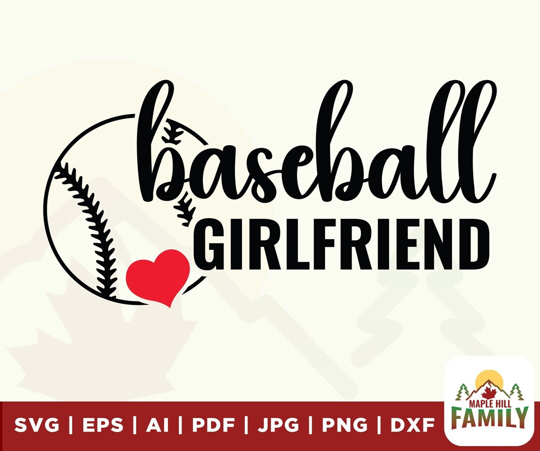 Baseball Girlfriend Svg, Cute Baseball Girlfriend Shirt Svg, Sports Svg ...