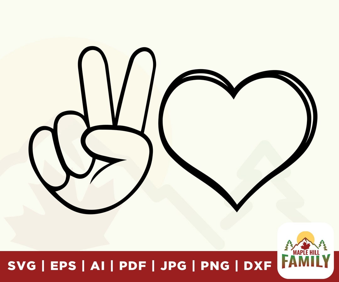 Peace and Love SVG, Peace Hand Svg, Signal Svg, Peace Svg, Love Svg ...