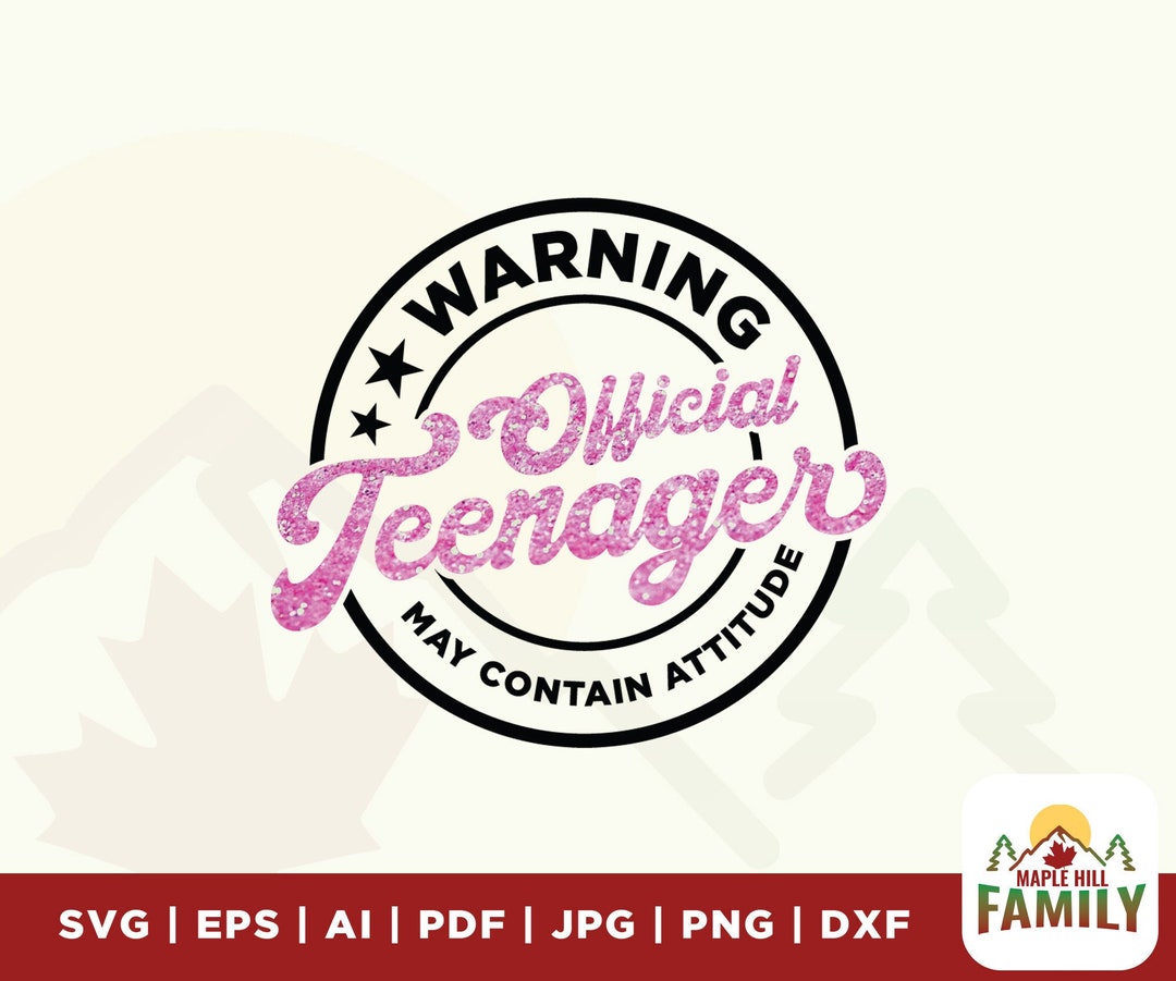 Official Teenager Svg, Warning Official Teenager Svg, Birthday Svg ...
