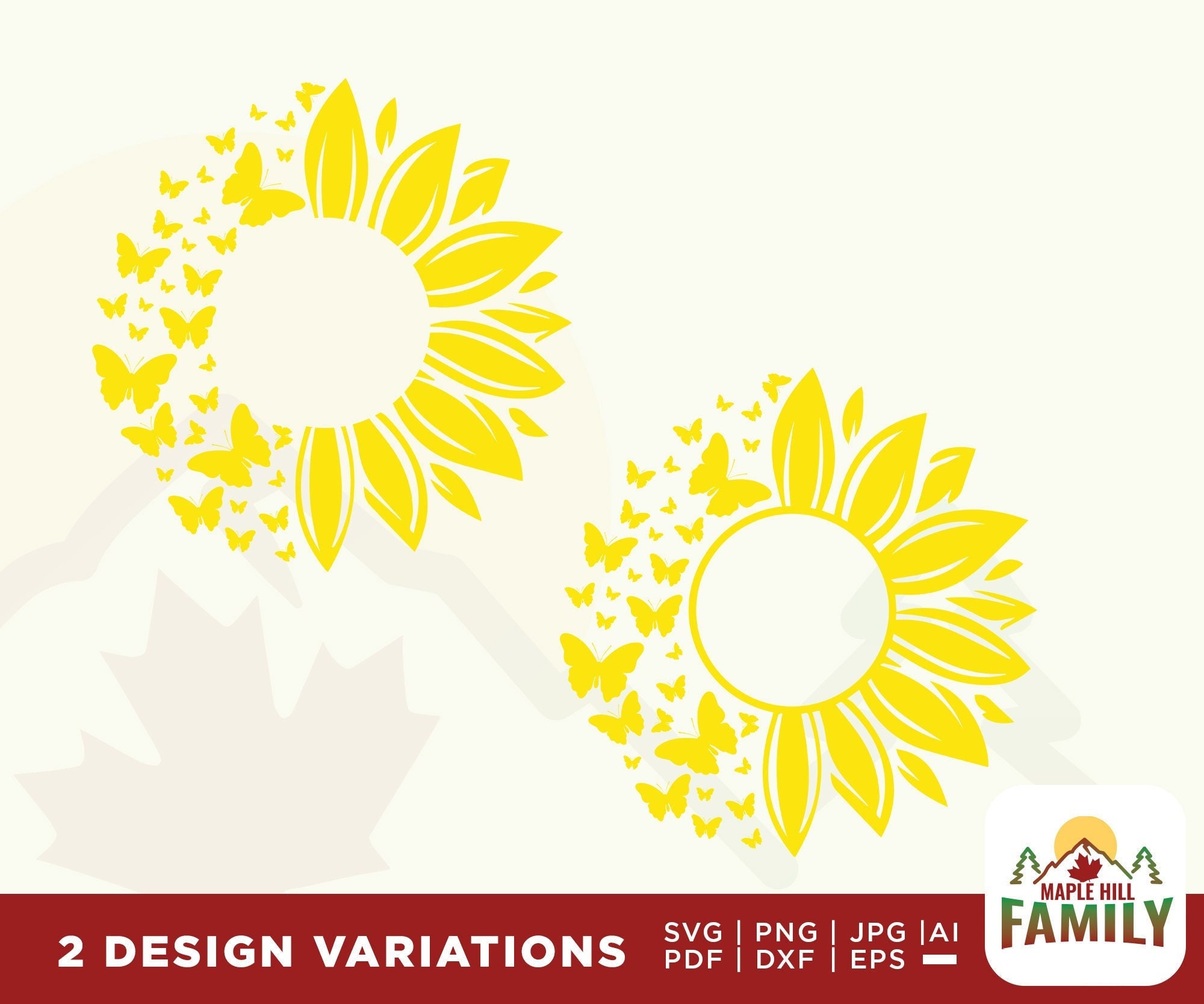Sunflower Butterfly Svg Sunflower Svg Butterfly Svg - Etsy