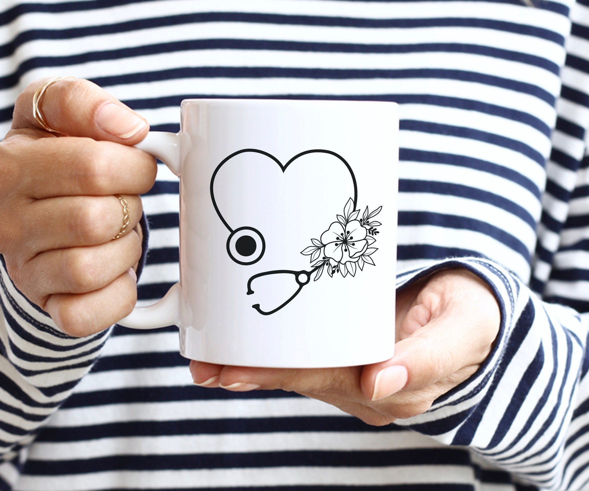 Nurse Stethoscope Svg Stethoscope Blossoms Svg Stethoscope - Etsy