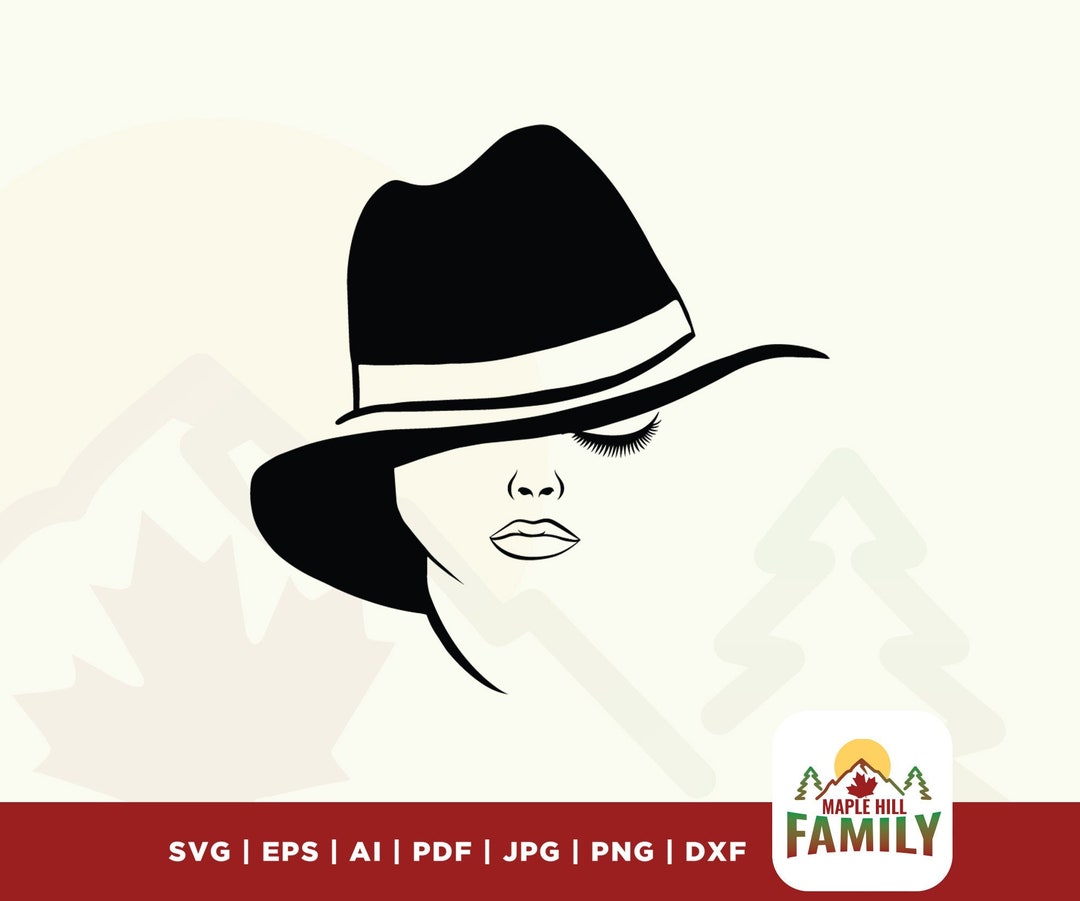 Woman Hat Svg Classic Fashion Style Design Headwear Diva - Etsy