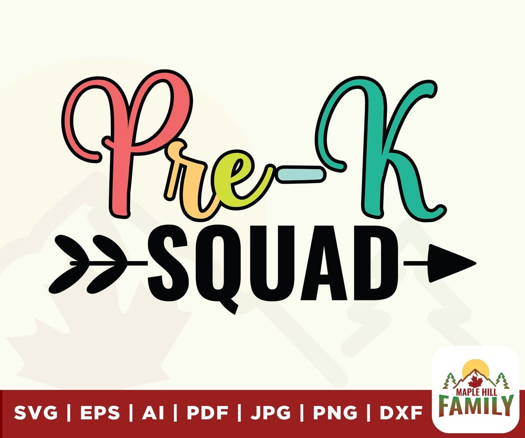 Pre-k Squad Svg Pre-k Teacher Svg Pre-k Svg Pre-k Shirt - Etsy