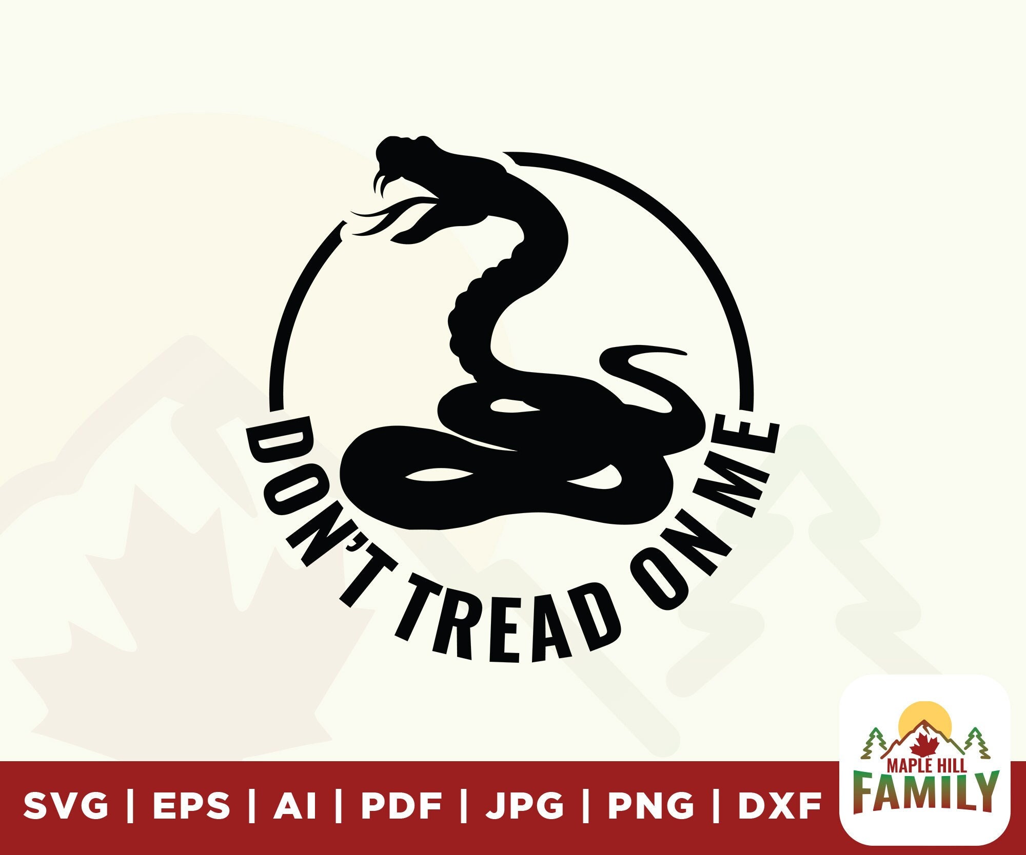 Gadsden Snake Flag SVG Bundle, Don't Tread on Me, Cricut Files (digital ...