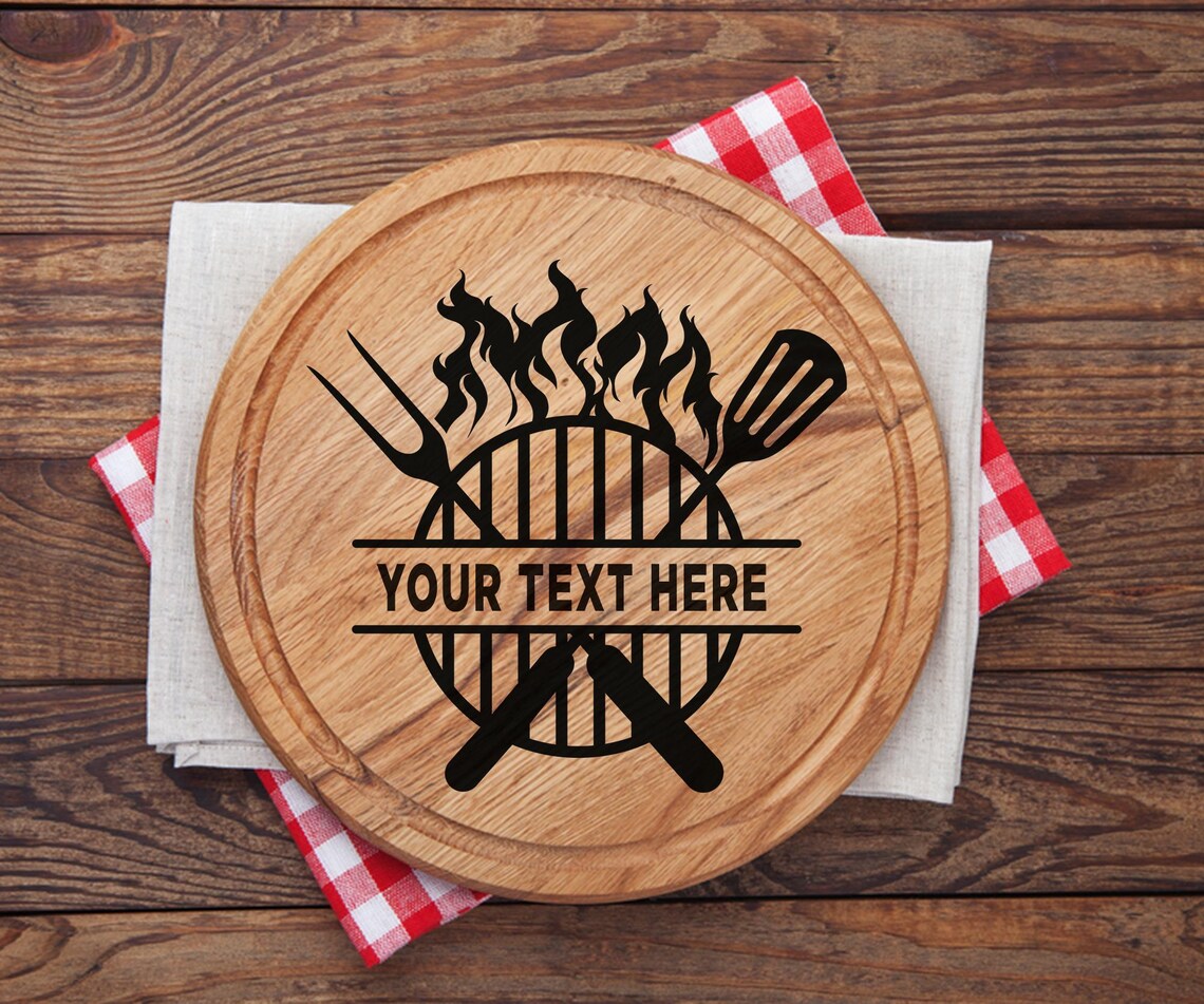 Grilling BBQ Grill Name Frame SVG, Dad Grillmaster Cut File (digital ...
