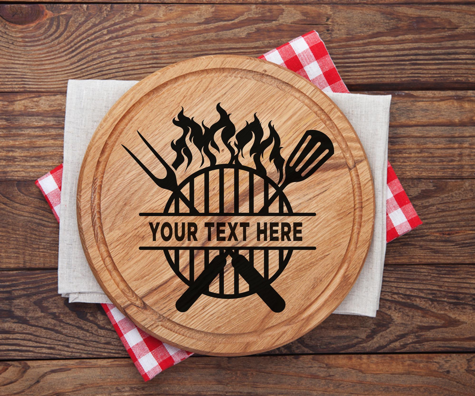 Grilling BBQ Grill Name Frame SVG, Dad Grillmaster Cut File (digital ...