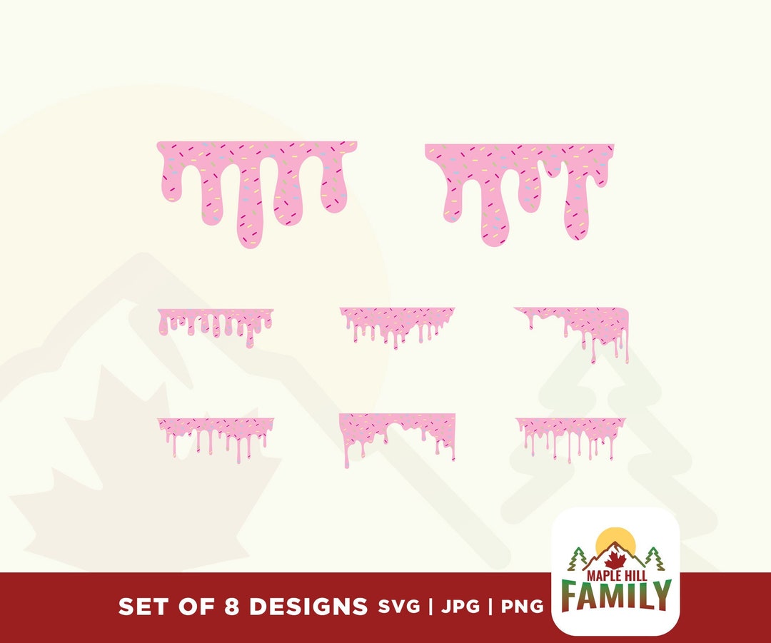 Dripping Svg, Dripping Borders Svg, Donut Svg, Borders Svg, Dripping ...