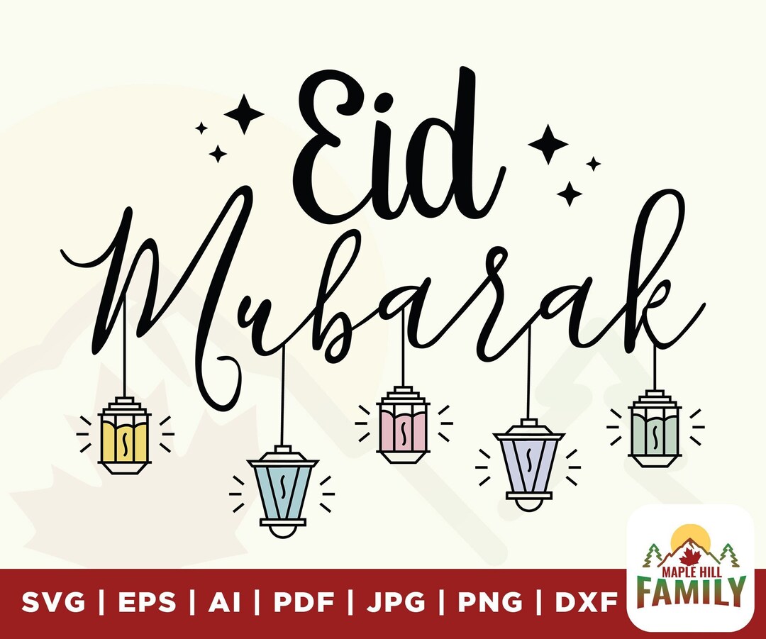 Eid Mubarak SVG, Eid Mubarak Cake Topper SVG, Lal Teen Svg, Eid Mubarak ...