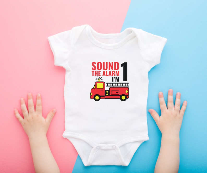 Sound the Alarm I Am First Svg, Kids Fire Truck 1st Birthday Svg ...