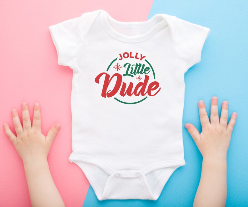Jolly Little Dude Christmas SVG: Toddler Boy Design (digital Download ...