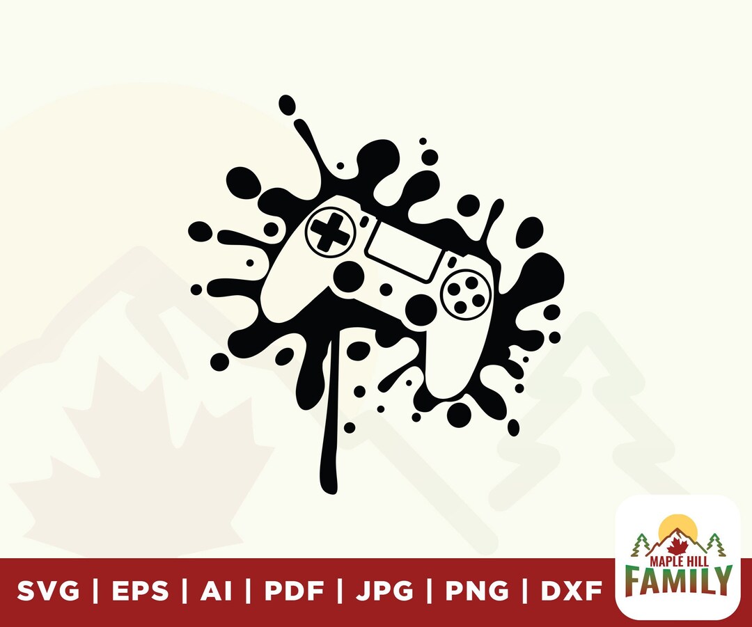 Gaming Controller Svg, Controller Svg, Spatter Svg, Video Game ...