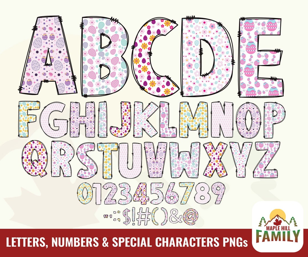 Easter Alpha PNG, Easter Font, Easter Alphabet PNG, Easter Letters ...