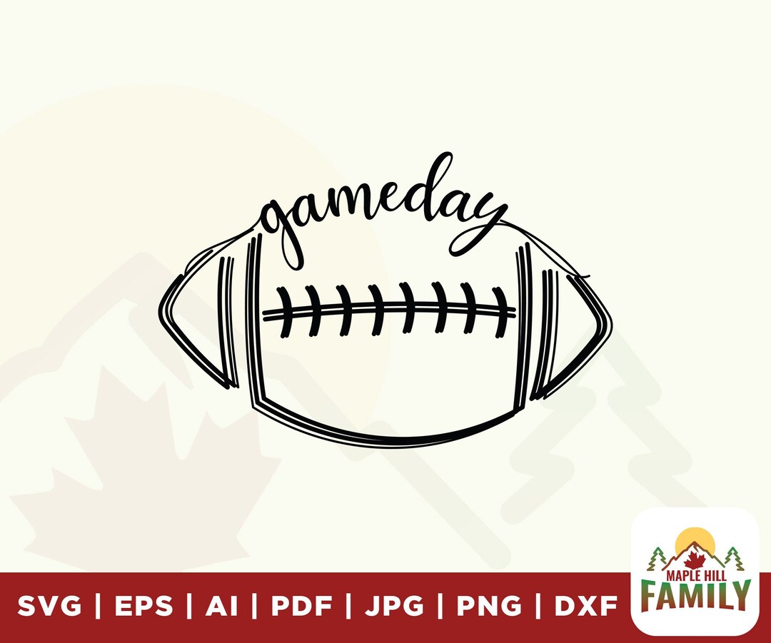 Football Gameday Stitches SVG, Cricut Silhouette Cut File (digital ...