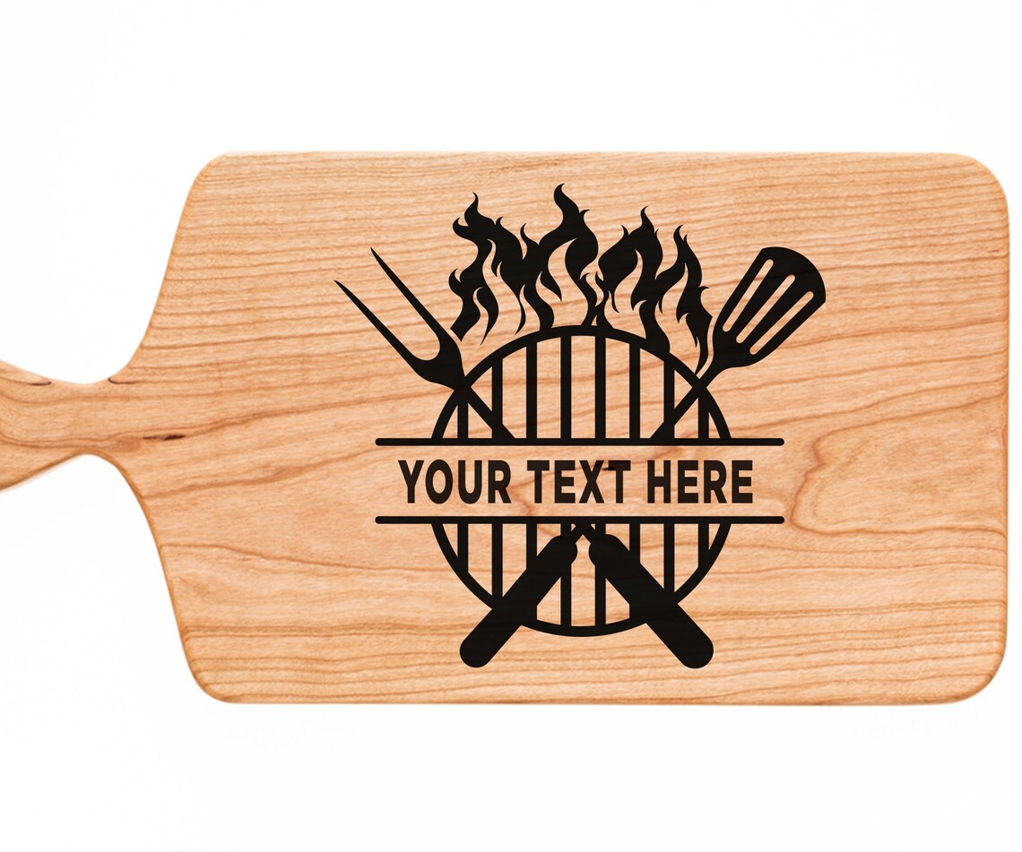 Grilling BBQ Grill Name Frame SVG, Dad Grillmaster Cut File (digital ...