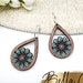 Floral Daisy Drop Laser Cut Engraved Earrings, Digital File Download ...