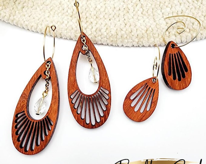 Drop Cut Out Earrings, Earring Svg Files, Laser Cut Svg, Instant ...