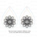 Floral Daisy Drop Laser Cut Engraved Earrings, Digital File Download ...