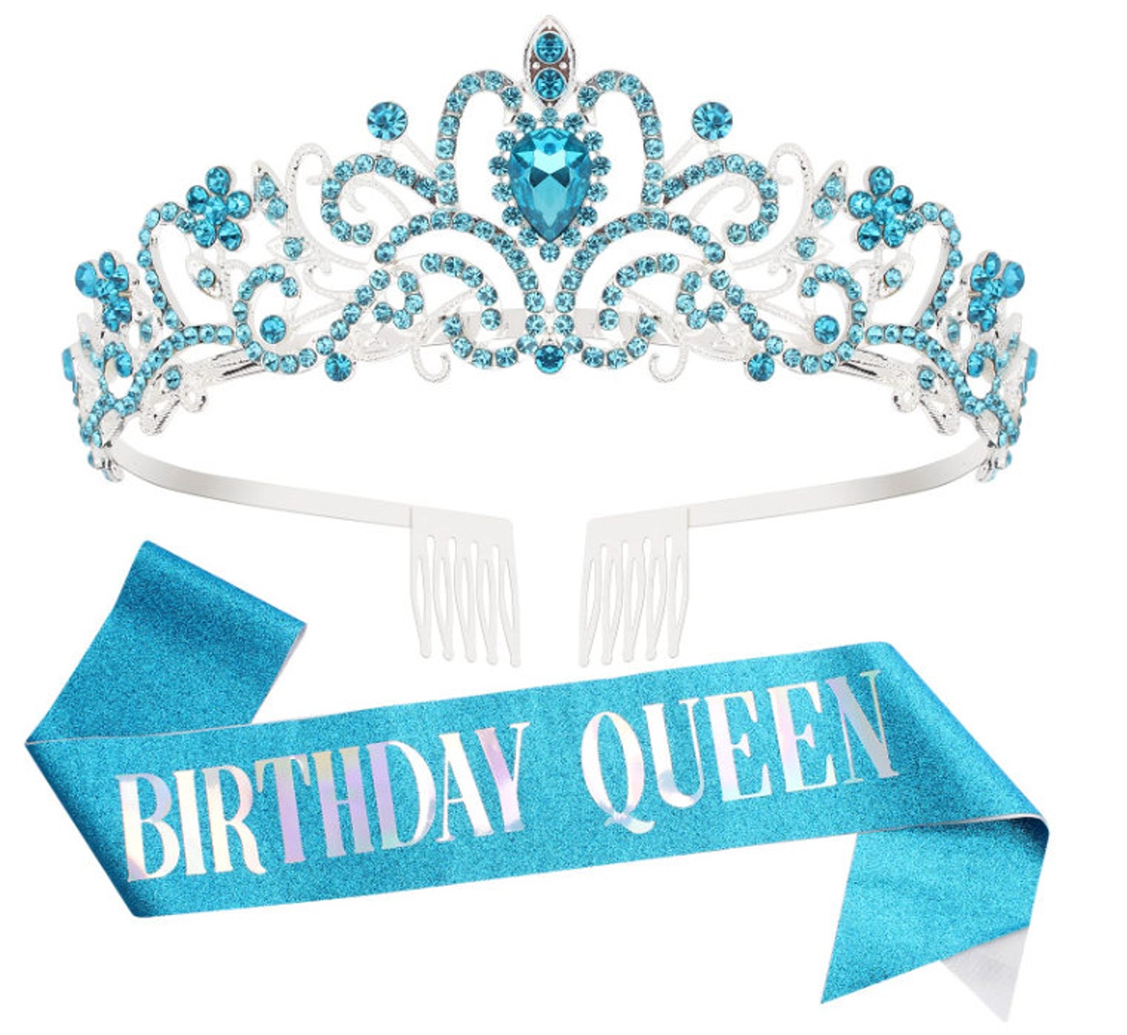 Birthday Queen Tiara, Birthday Queen Sash, Birthday Party Tiara Set - Etsy