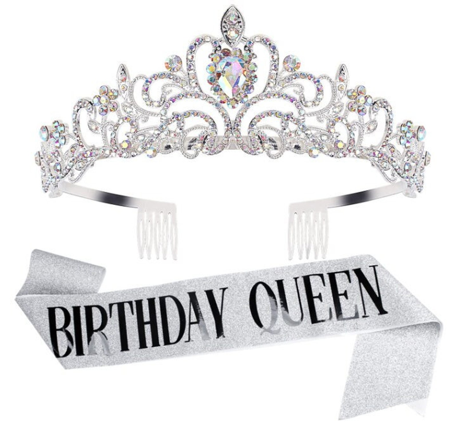 Birthday Queen Tiara, Birthday Queen Sash, Birthday Party Tiara Set - Etsy