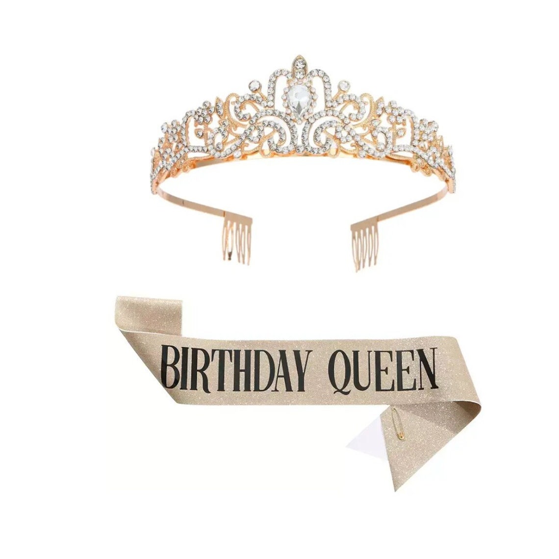 Birthday Queen Tiara, Birthday Queen Sash, Birthday Party Tiara Set - Etsy