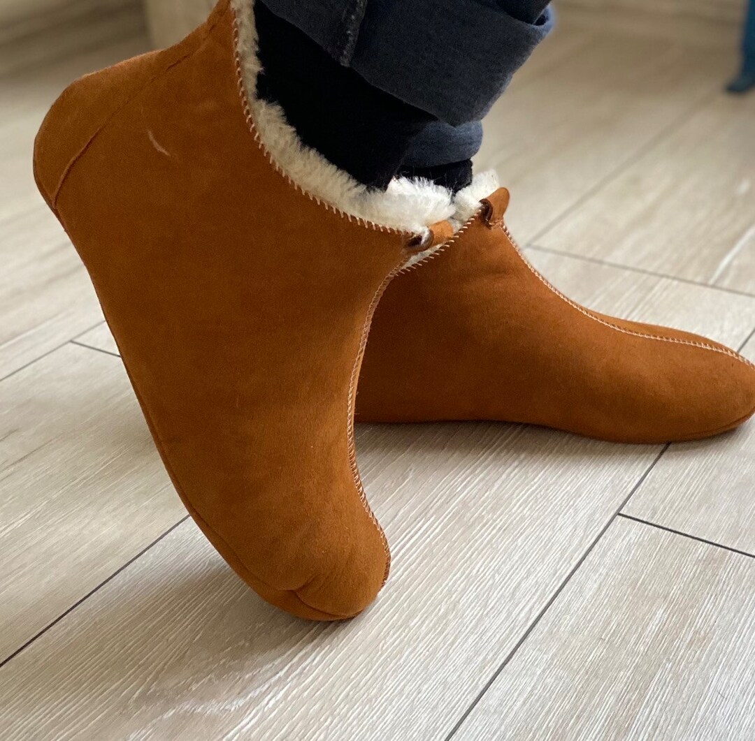 Real Sheepskin Slippers, Sheepskin Boats, Home Slippers - Etsy