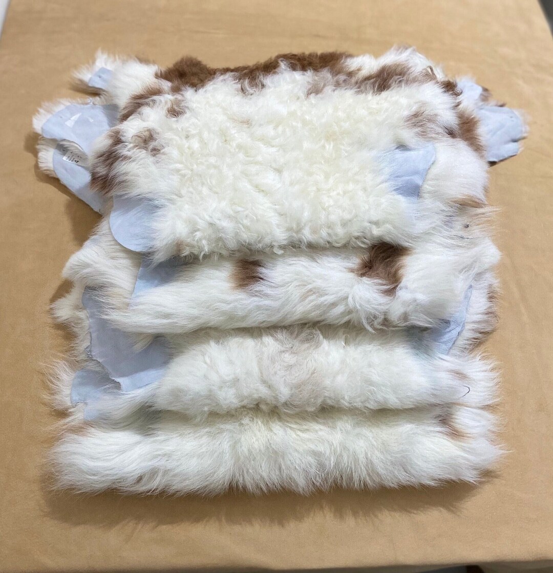 Set of 4 Tigrado Natural Sheepskin Pelt , Genuine Sheepskin Pelt ...