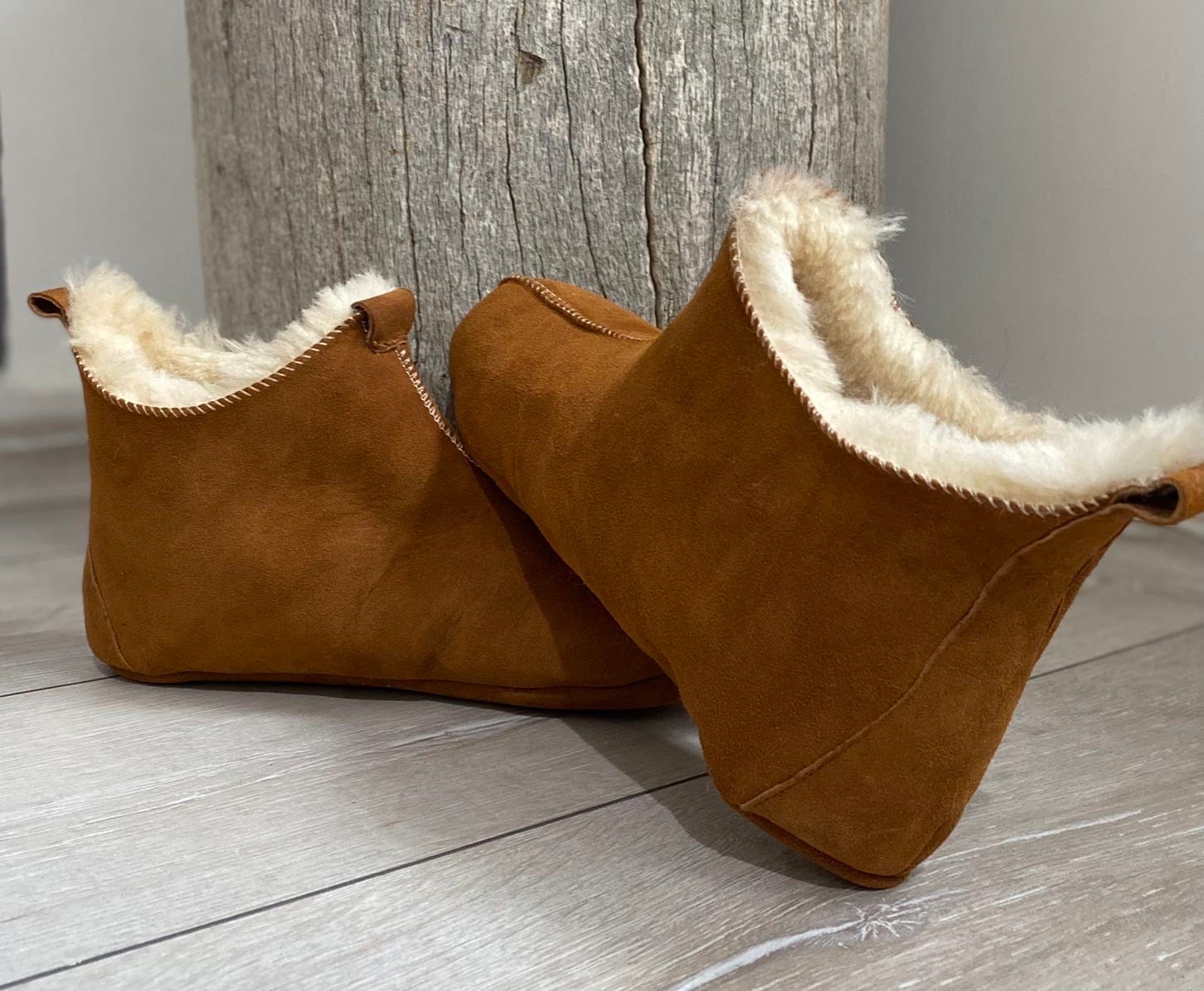 Real Sheepskin Slippers, Sheepskin Boats, Home Slippers - Etsy