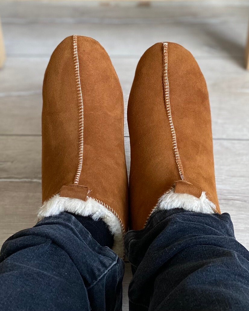Real Sheepskin Slippers, Sheepskin Boats, Home Slippers - Etsy