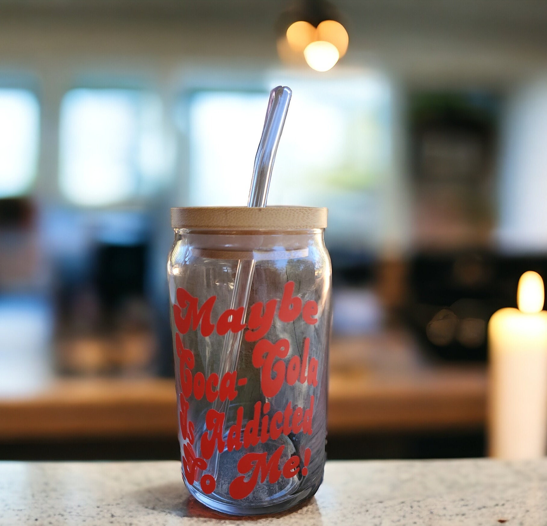 Maybe Coke is Addicted to Me Glass Coke Coca Cola Personalized Iced ...