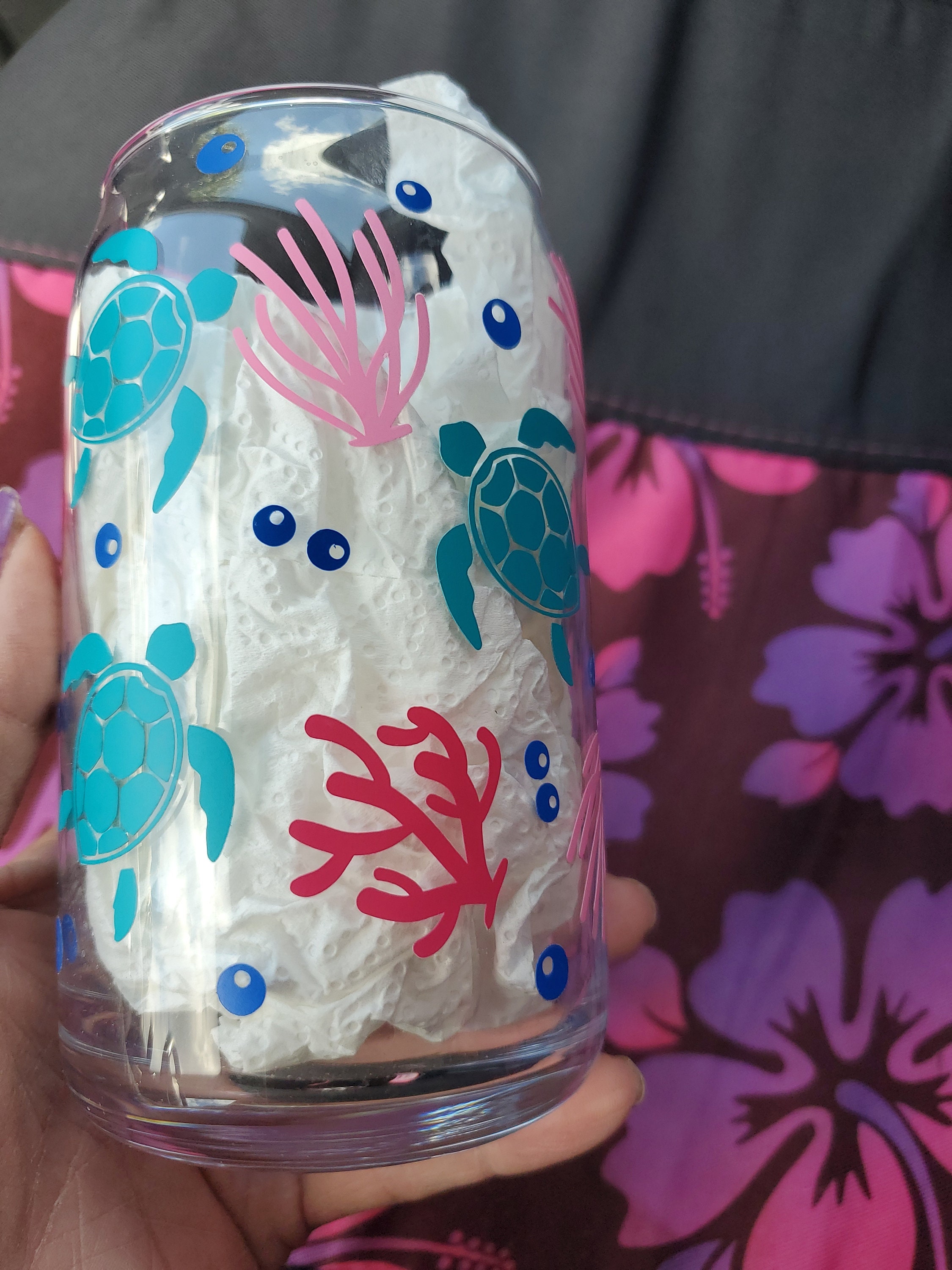 Turtle Iced Coffee Beer Can Glass Cup Sea Turtle Animal Cups Gifts ...