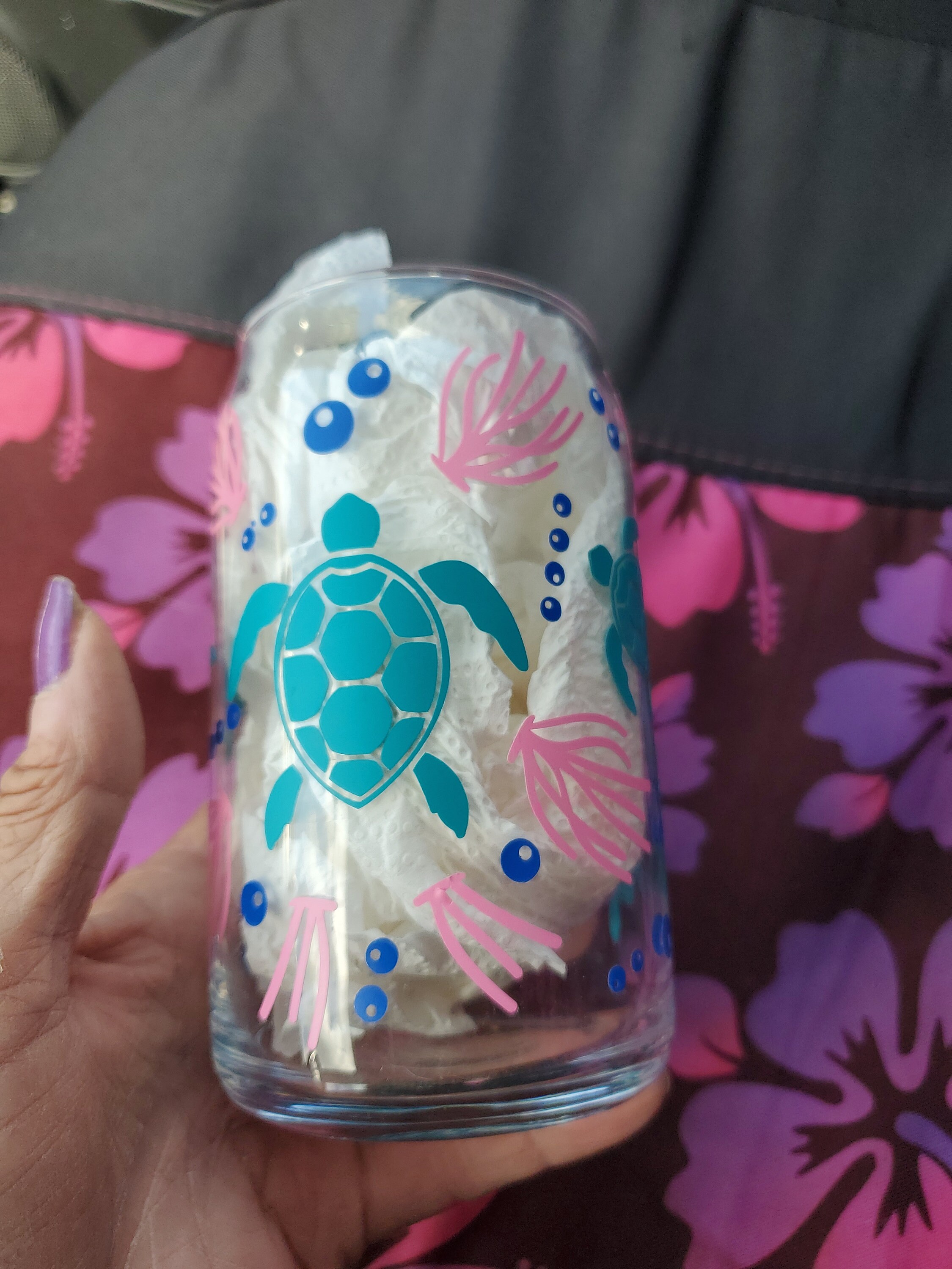 Turtle Iced Coffee Beer Can Glass Cup Sea Turtle Animal Cups Gifts ...